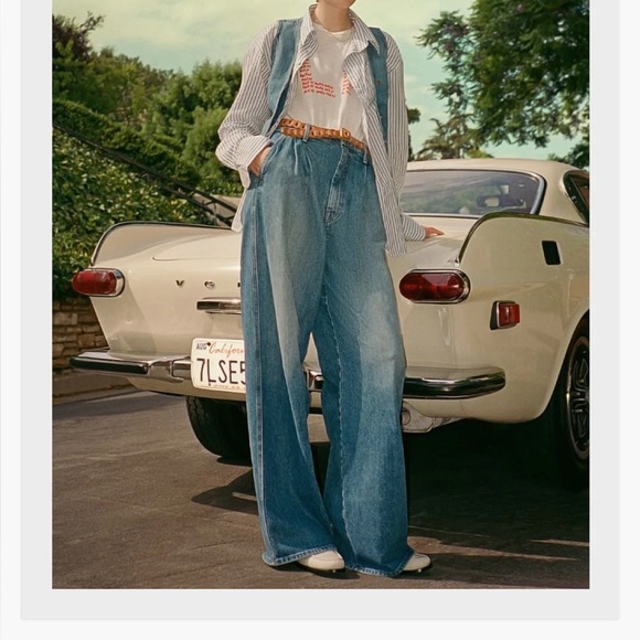 MOTHER | Jeans | Mother Clare V The Pleated Belle Prep Heel | Poshmark